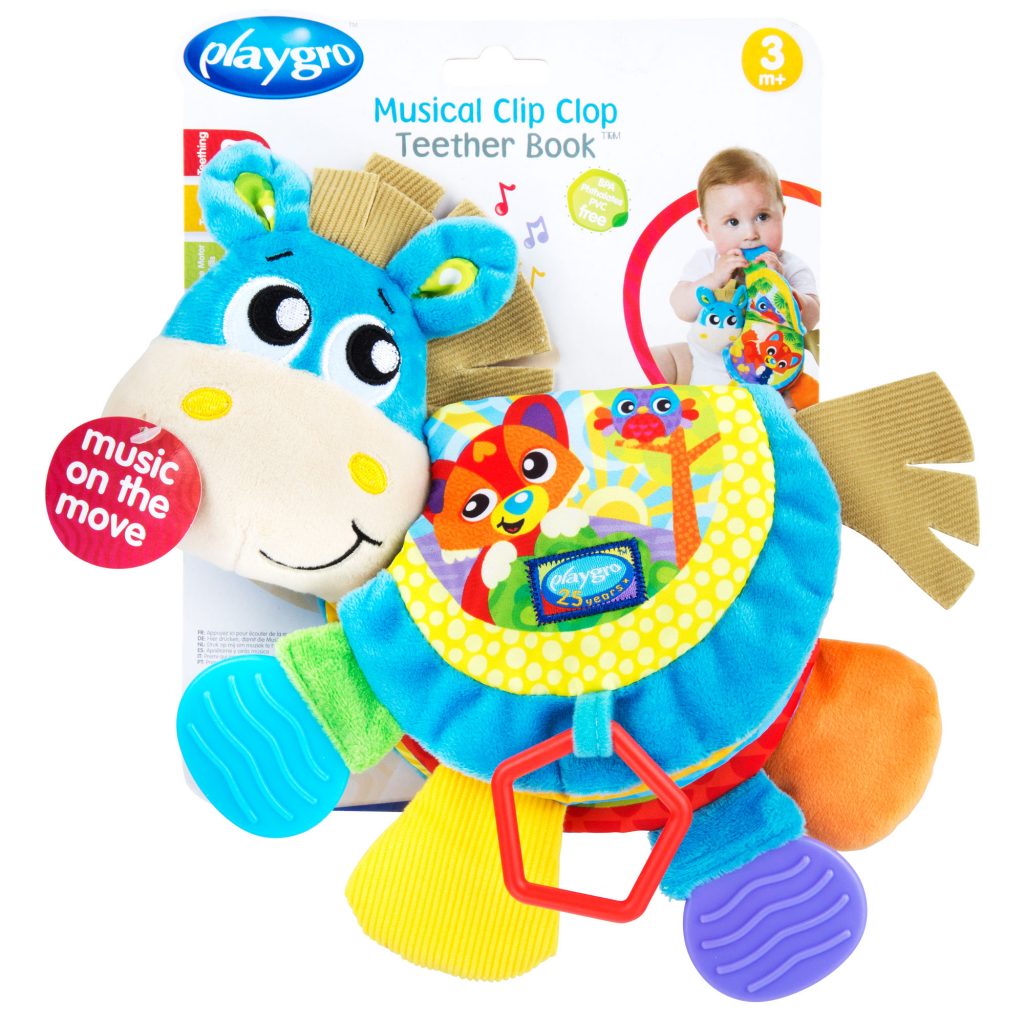 Musical Clip Clop Teether Book – Playgro International